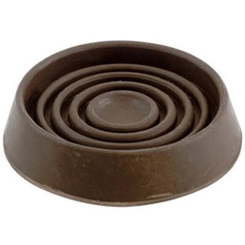 Shepherd 9077 13/4" Brown Round Cushioned Rubber Caster Cups 4 Count ...