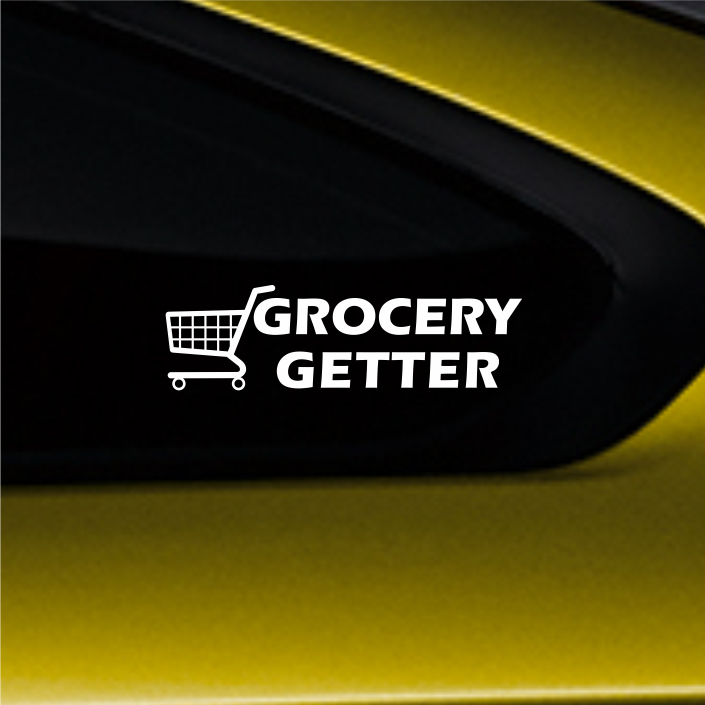 Grocery Getter Funny Vinyl Car Bumper Sticker Decal JDM Hatchback ...