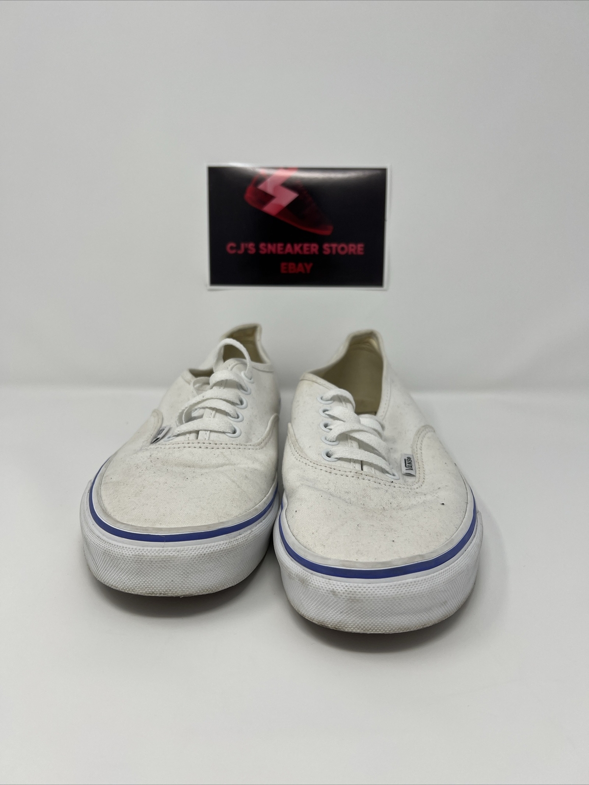 VANS Authentic Sidewall Paint White Canvas LowTop Sho… - Gem