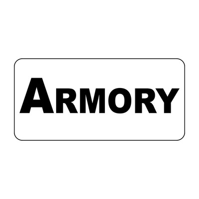 Armory Black Retro Vintage Style Metal Sign - 8 In X 12 In With Holes ...