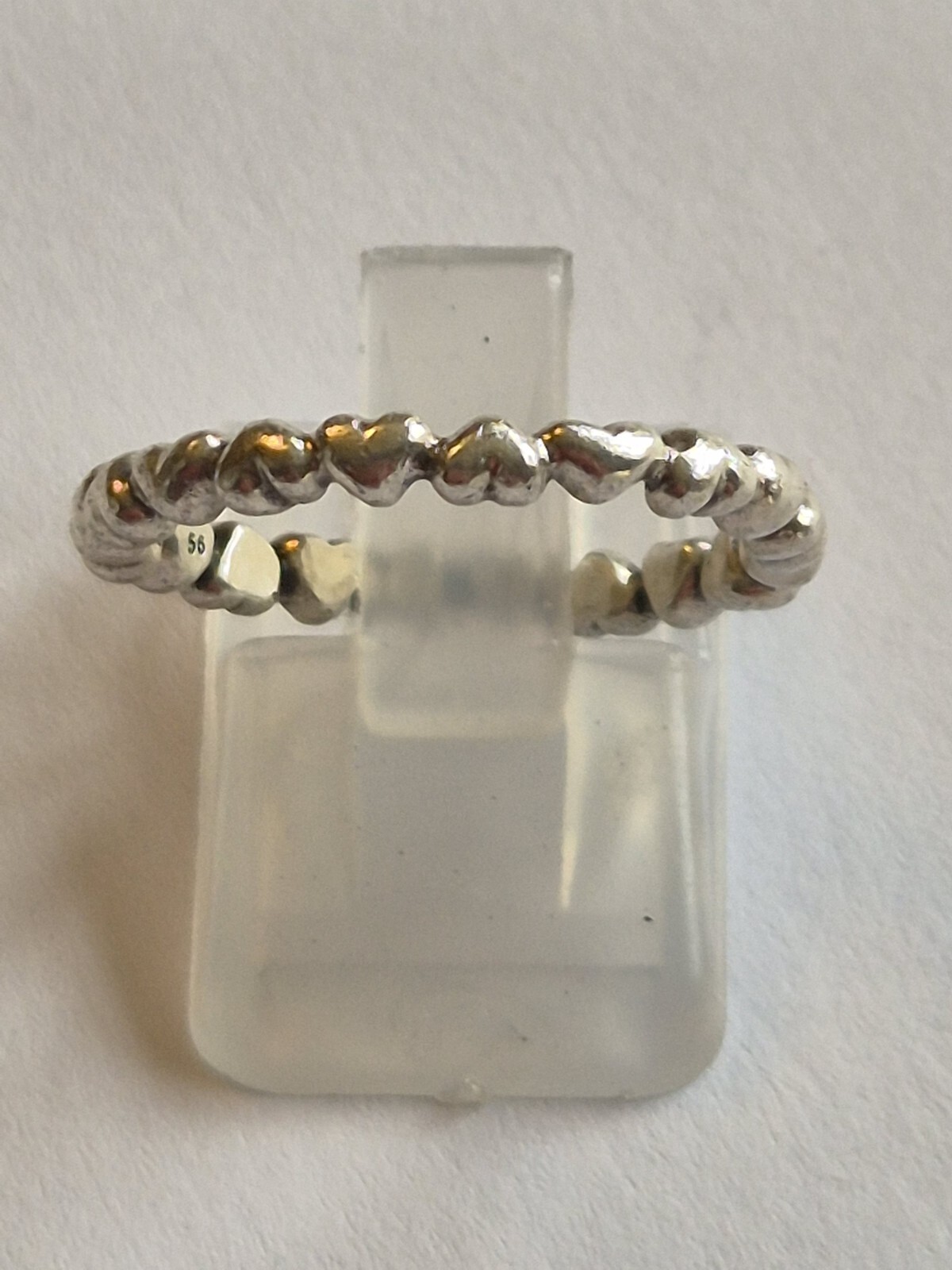 (379-3) GENUINE Pandora 925 Heart Full Band Ring, Siz… - Gem