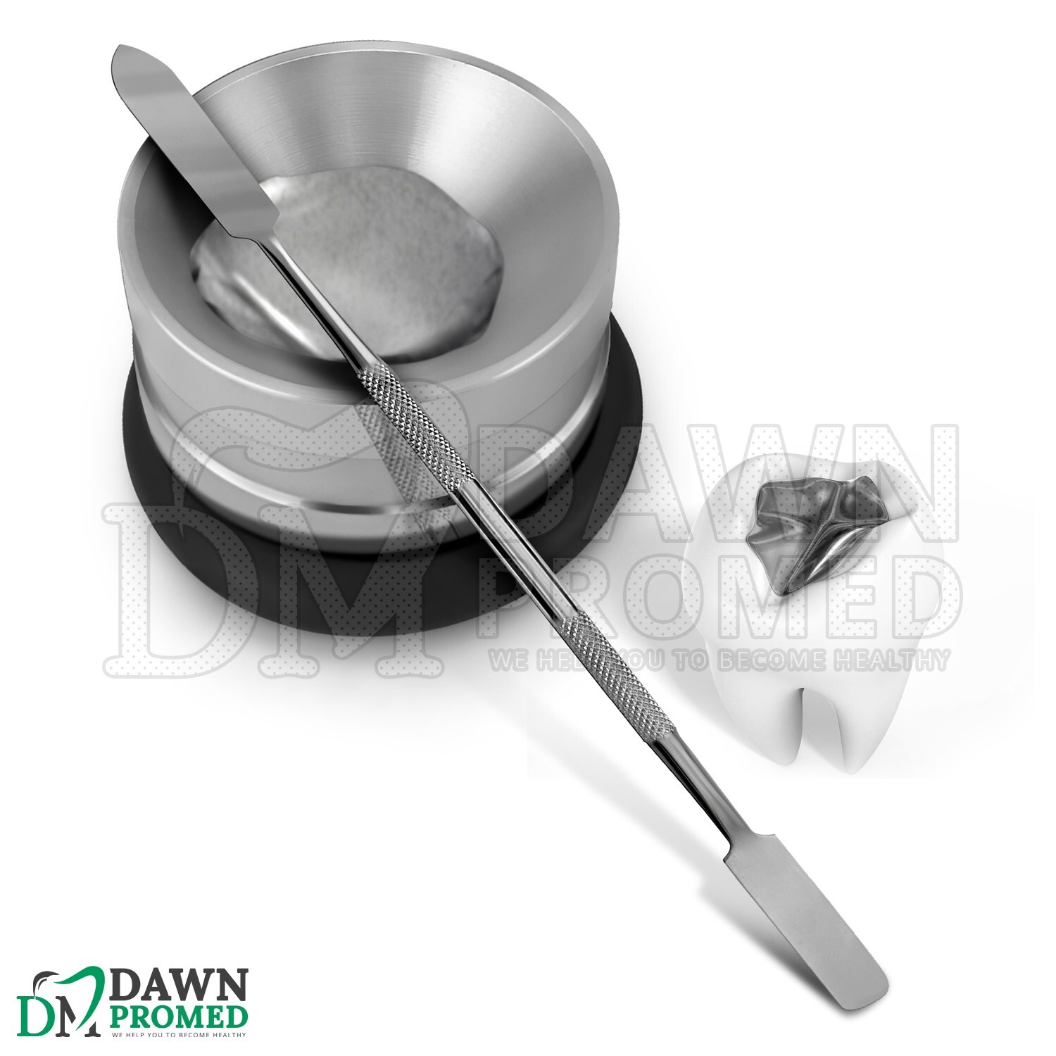 2 Pcs Dental Implant Bone Mixing Amalgam Well Pot Set Non-Slip Base ...