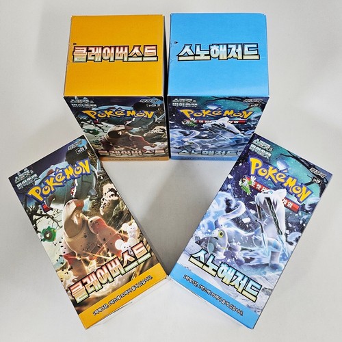 4 Boxes + 10 Packs Pokemon Paldea Evolved Snow Hazard+Clay Burst ...