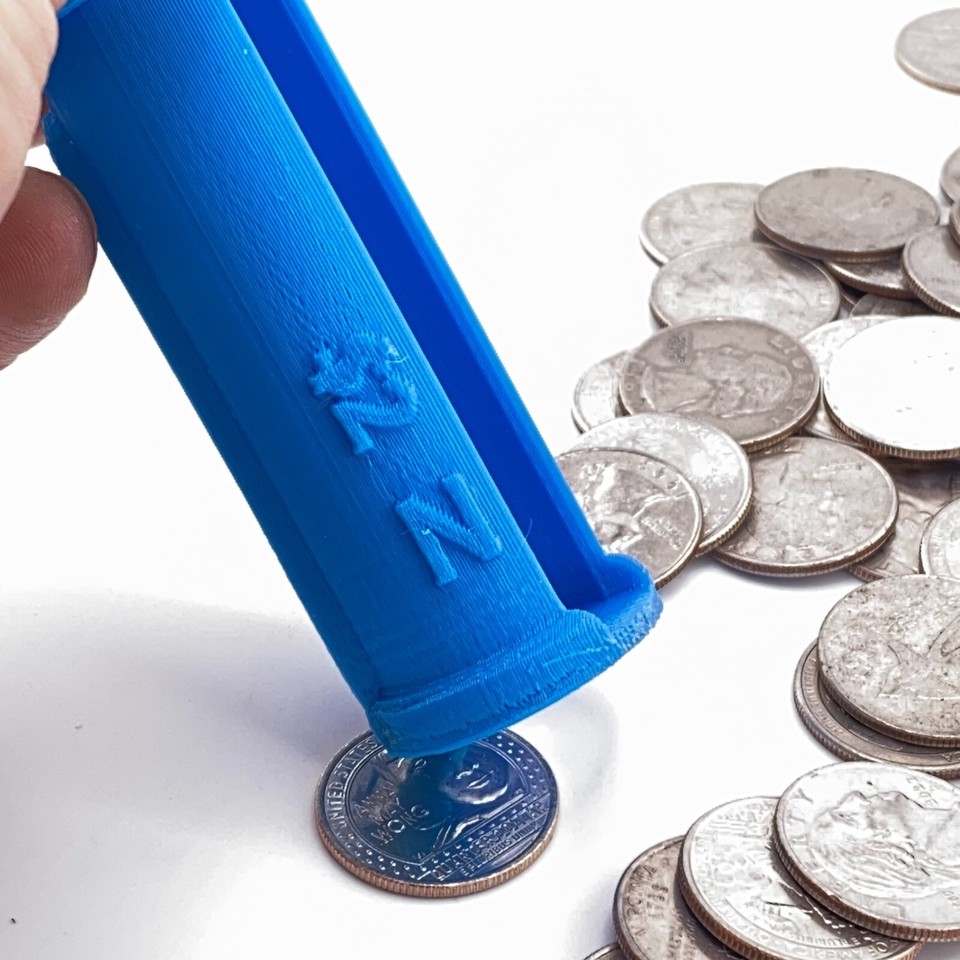 3D Printed Patented Design Coin Counter & FAST WRAP TUBES /With ...