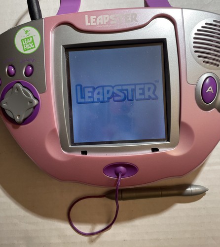 LeapFrog Leapster Kids Learning Handheld Game Only 20209 Pink W/ Purple ...