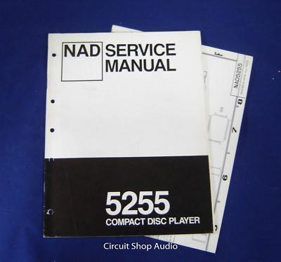 Original NAD 5255 Compact Disk Player Service Manual | eBay