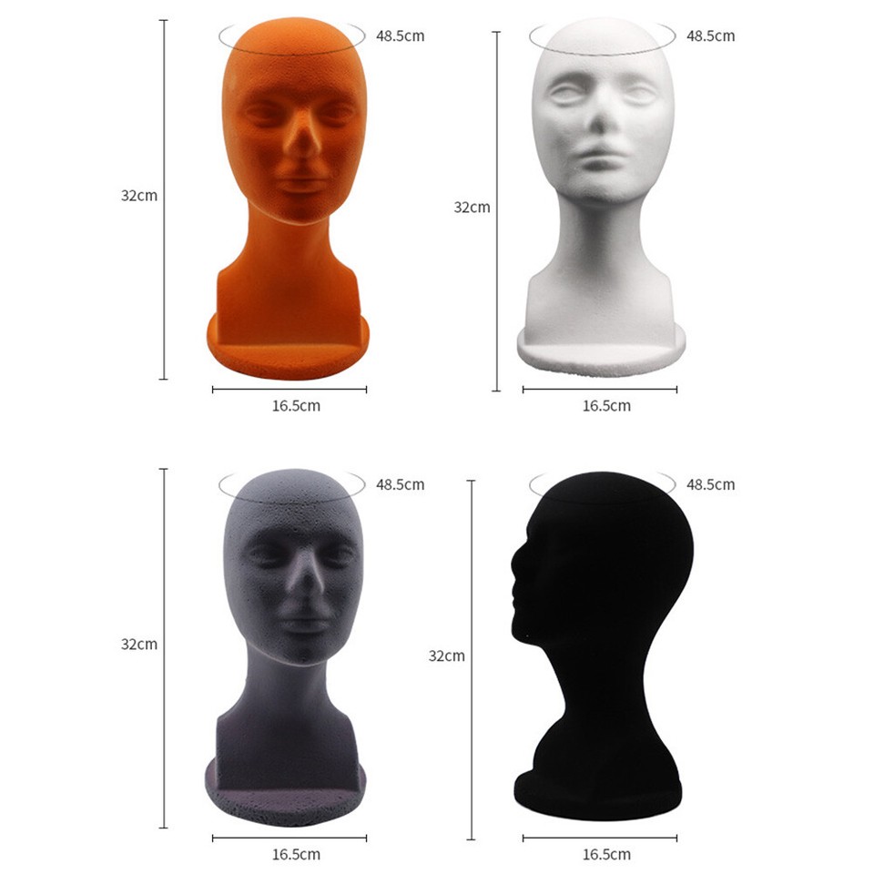 Female Foam Head Mold Wig Hat Headwear Display Model Styling Salon ...