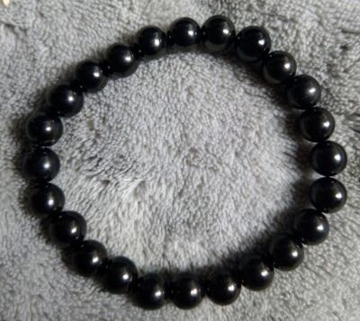 Jet Bracelet Crystal Healing 8mm Bead Spiritual Support | eBay