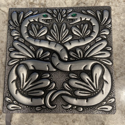 New Harry Potter Slytherin 6x6 Silver Embossed Blank Journal | eBay