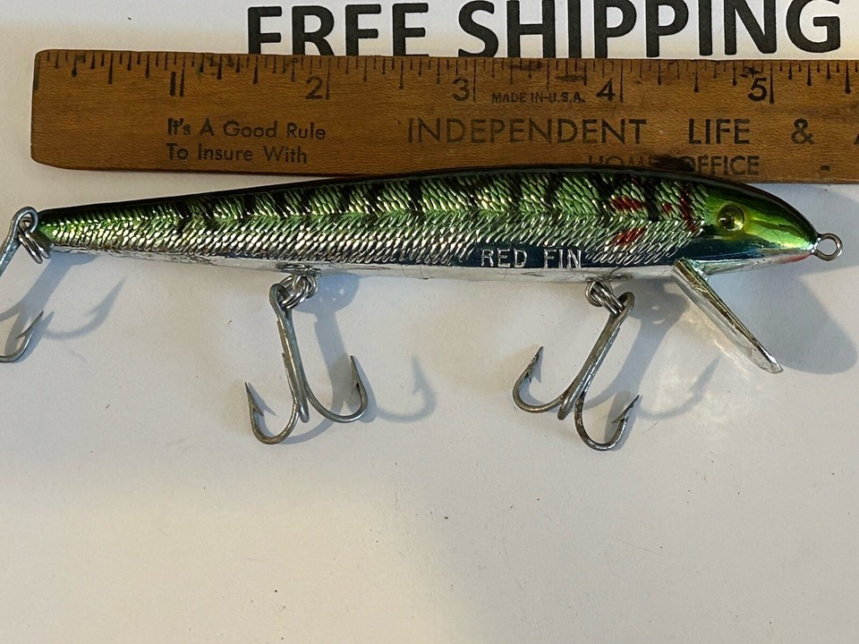 TUFF COLOR Vintage Cotton Cordell Redfin Fishing Lure JERKBAIT TACKLE ...