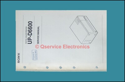 Sony UP-D6600 Printer Original Printed Service Manual P/N 9-974-750-01 ...