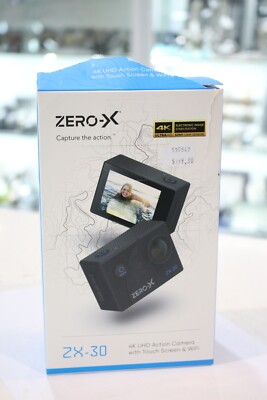 Zero-X ZX-30 4K UHD Action Camera with Touch Screen & Wi-Fi (damaged ...