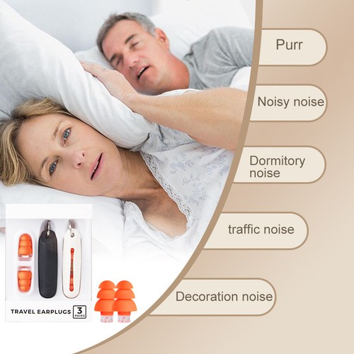 8pcs/set Ear Plug Travel Portable Snoring For Sleeping Adults Noise ...
