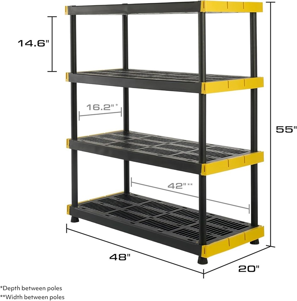 Black & Yellow®, Shelving Unit and Heavy Duty Storage Containers | eBay