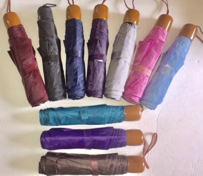 60 Mini Compact Umbrellas Wholesale Lot. Assorted Solid Colors. | eBay