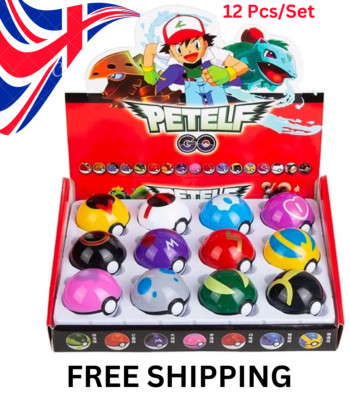 12Pc Pokemon Action Figures + Pokeball Toys Kids Birthday Present Gift ...