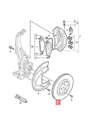 Genuine AUDI VW A4 Avant S4 Quattro Brake Disc 4M0615301AS | eBay