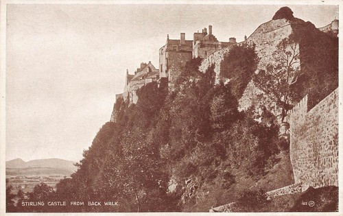 Stirling Castle From Back Walk Stirling Scotland Postcard Photo Brown ...