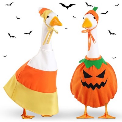 2 Set Halloween Goose Outfit Lawn Porch Goose Cloths Plastic Clothing ...