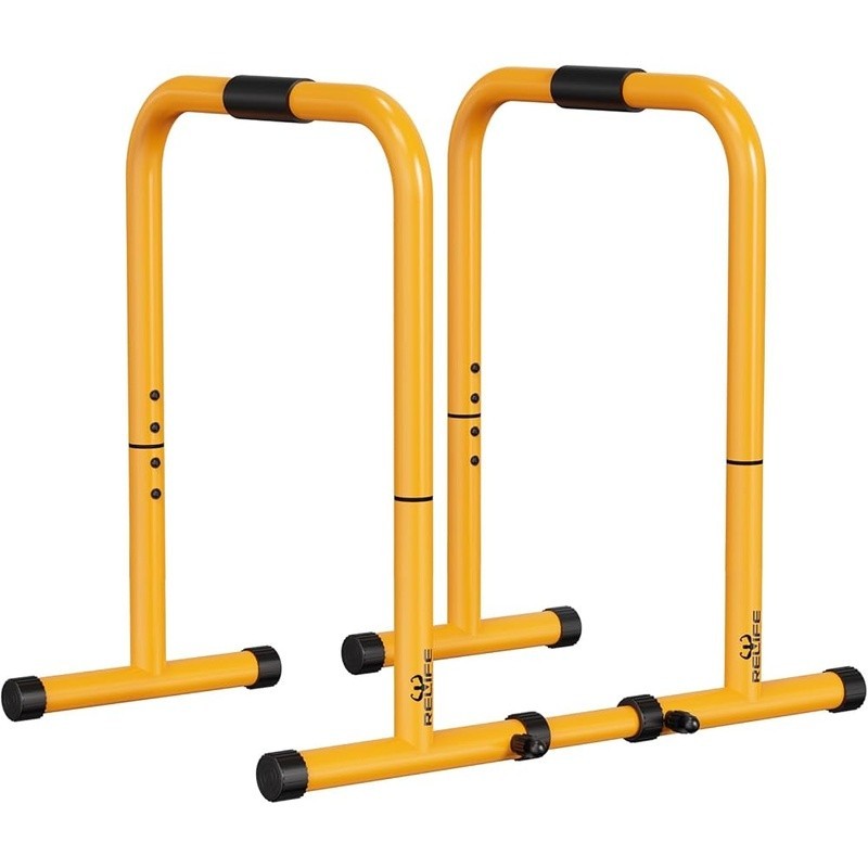 Heavy Duty Dip Bars Adjustable Height Parallettes Push Ups Dips Gym ...