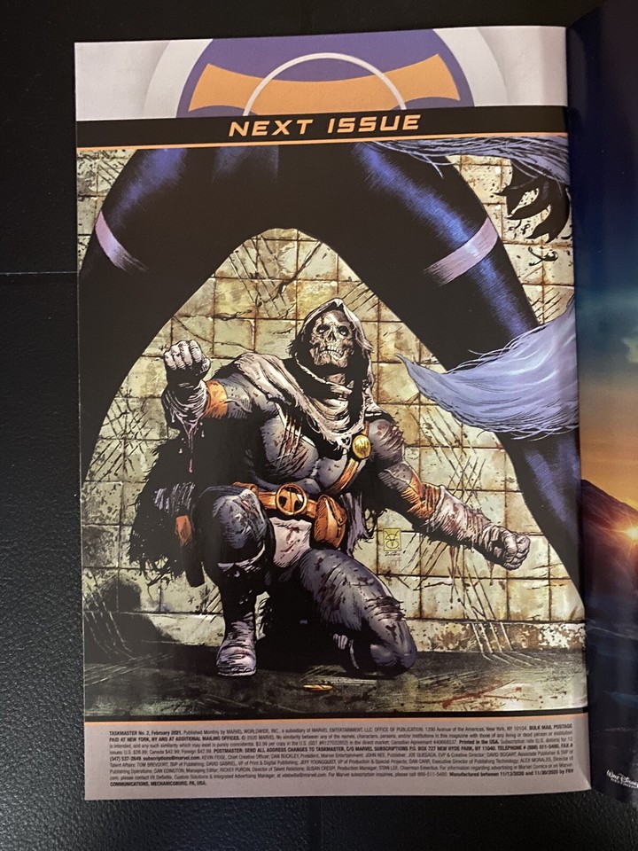 Taskmaster #2 Regular Cover A Marvel Comics 2021 NM Versus Hyperion | eBay