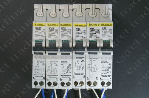 Square D Schneider RCBO KQE SQOR C32 Qwikline Circuit Breaker - TESTED ...