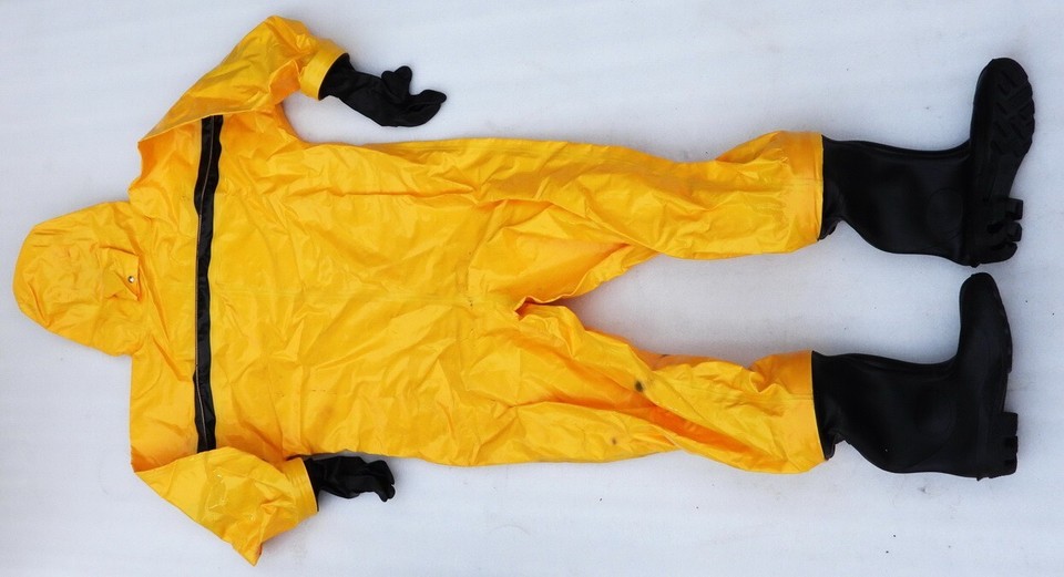 VGC TESIMAX GS3 POLYRAN-L SOLAS APPRVD CHEMICAL PROTECTIVE SAFETY SUIT ...