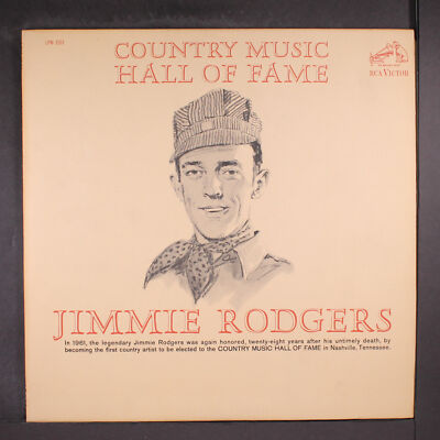 JIMMIE RODGERS: country music hall of fame RCA 12" LP 33 RPM | eBay