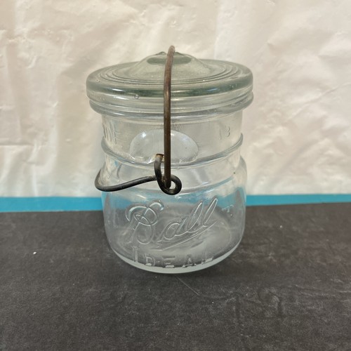 Vintage BALL IDEAL WIRE LOCKING Glass Jar And Lid 9 | eBay