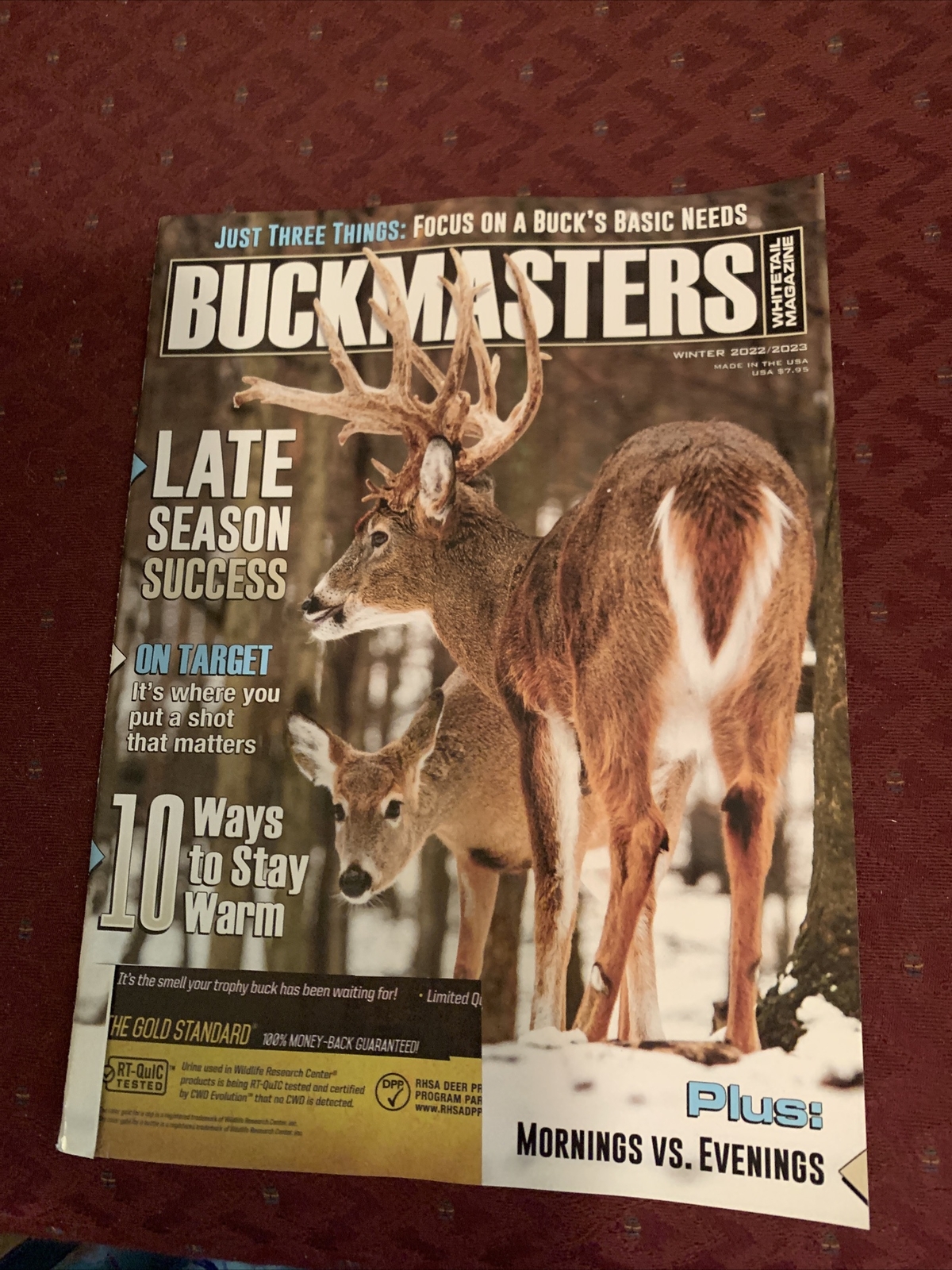 Buckmasters MAGAZINE Winter 2022 2023 Issue Deer Hunting Label Cut Out ...
