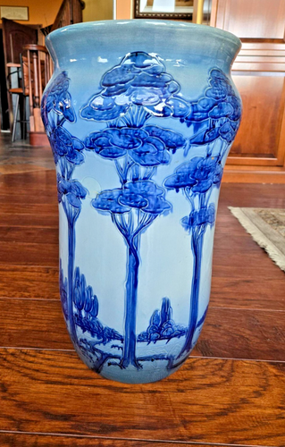 LG Weller Pottery Blue Umbrella Cane Stand Moonlight 20x11 | eBay