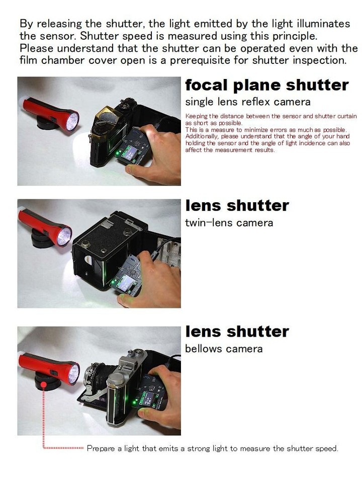 Shutter Tester w/ acc.(Let's check if your camera meets film cameras ...
