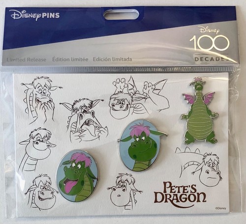 Disney 100 Decades Pete's Dragon 3 Pin Set Limited Release 2023 Elliott ...