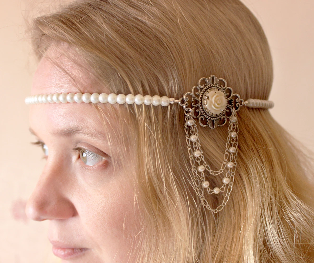 1920s Pearl Headbands