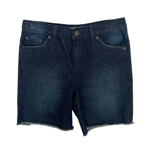 Levi’s Big Girls Midi Short Girlfriend Frayed Hem Denim Shorts Size 10R ...