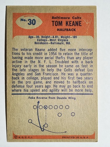 1955 Bowman #30 Tom Keane (EX) | eBay