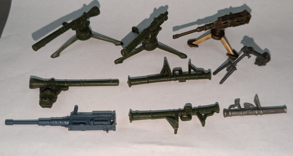 Marx MPC Battleground Machine Guns Bazooka Soft Plastic Playset Vtg Lot ...