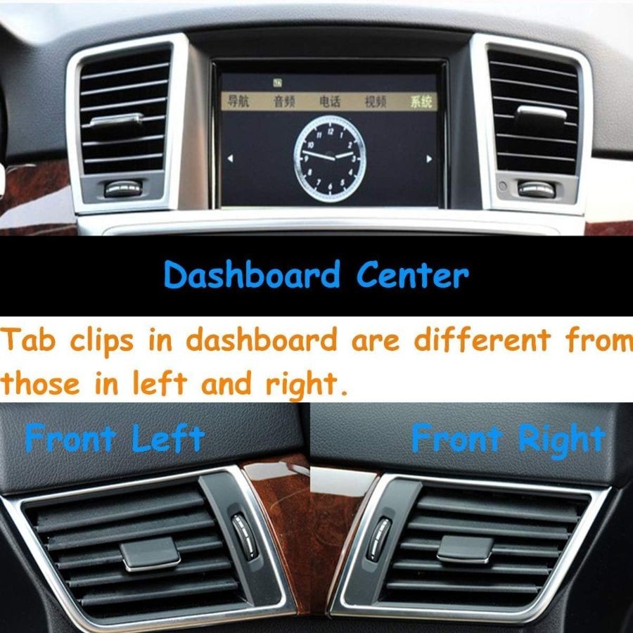 Front AC Vent Outlet Tab, 1 PC Front Left/Right Air Grille W166 Left ...