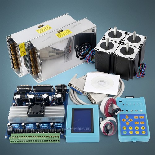 4 Axis CNC Kit TB6560 HB Nema24 417oz-in Motor 24V PSU For DIY Router ...
