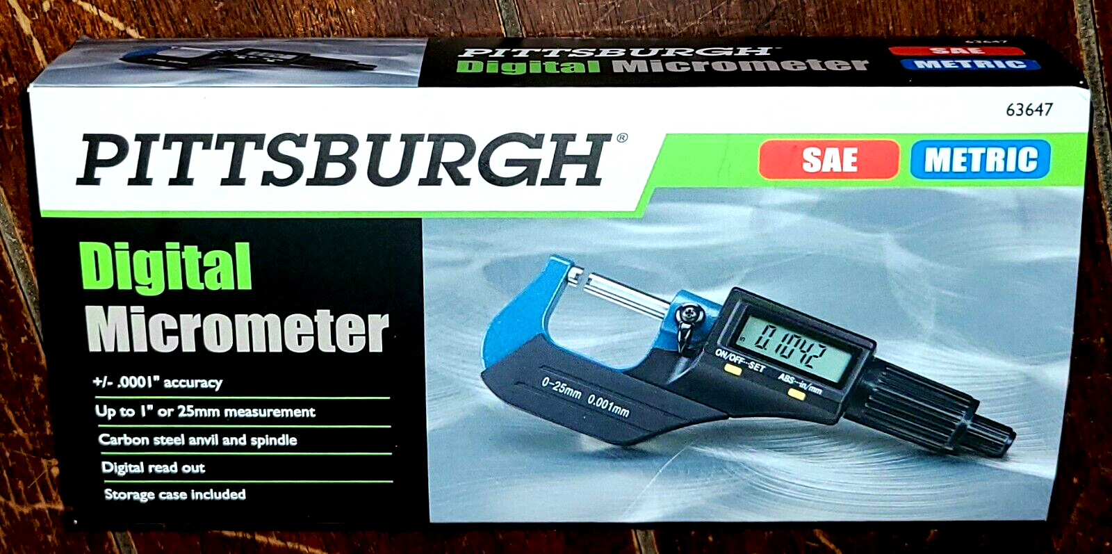 Pittsburgh Digital Micrometer SAE Metric Mic 63647 for sale online | eBay