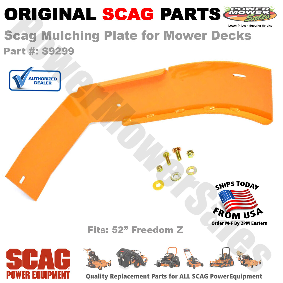Scag Mulch Plate for 52" Freedom Z Lawn Mower Decks / S9299, 9299 | eBay