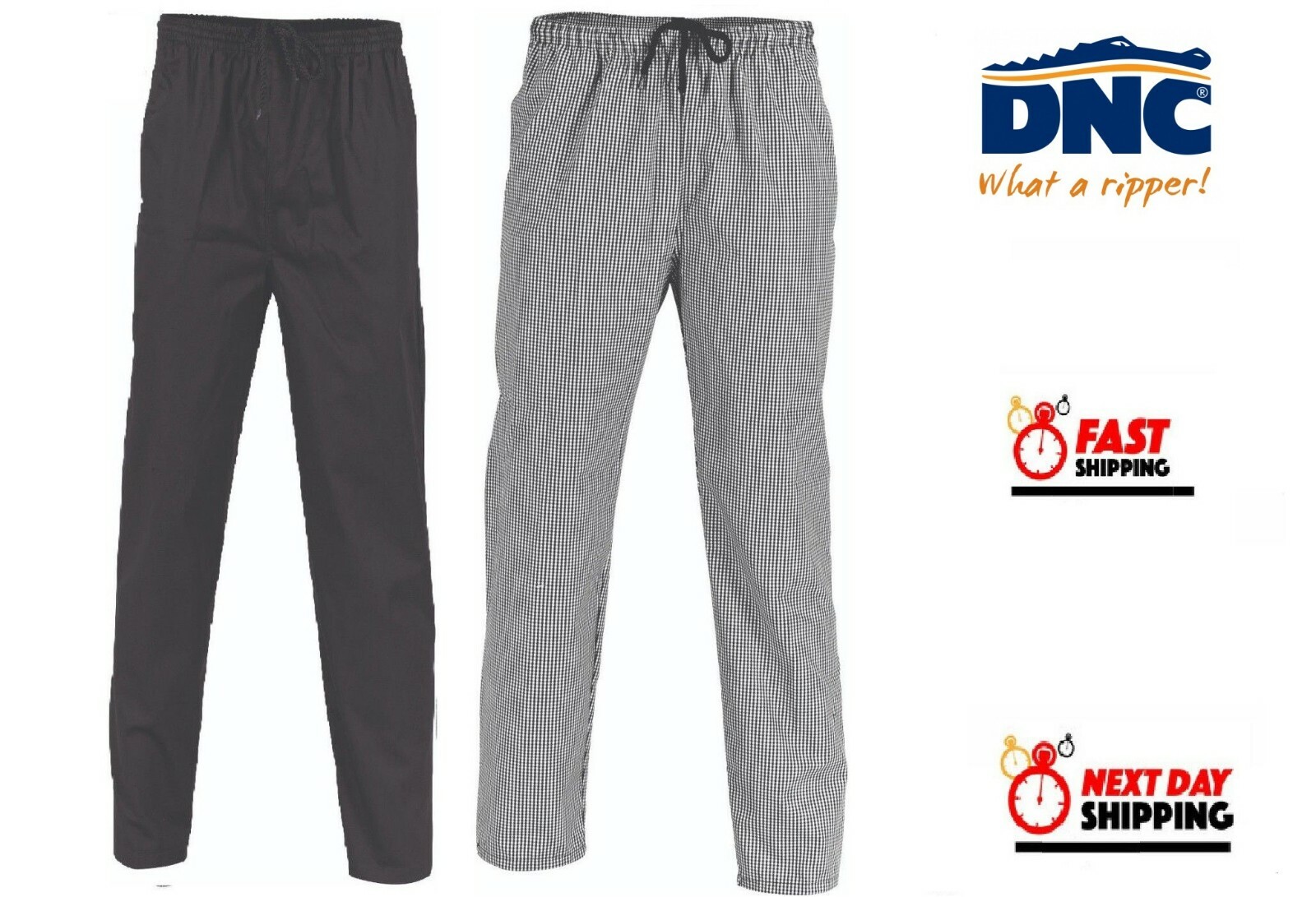 DNC Workwear Unisex Polyester Cotton Drawstring Chef Pants (1501 ...