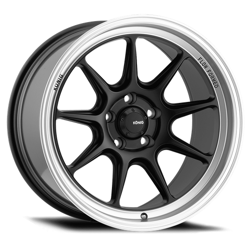 KONIG COUNTERGRAM WHEEL 18X8.5" 5X108MM +43MM OFFSET MATTE BLACK W ...