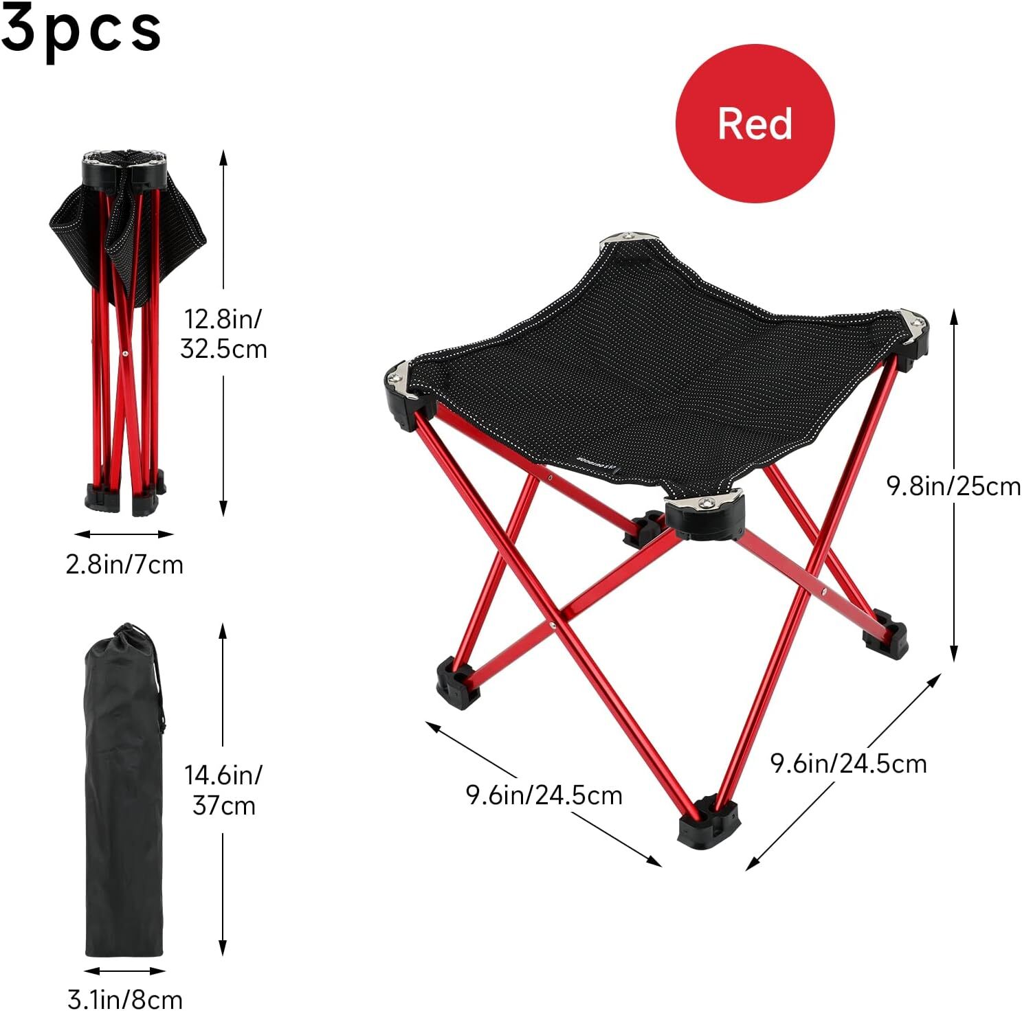 Mini Portable Outdoor Folding Stool Camping Fishing Picnic Chair Seat ...
