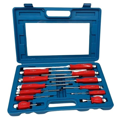 Magnetic Screwdrivers 12pc Set Hex Impact Bolster Handles Mechanics ...