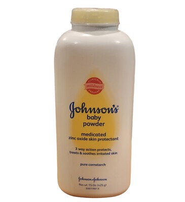 Johnson’s Baby MEDICATED Powder New 15oz Zinc Oxide Cornstarch NEW ...