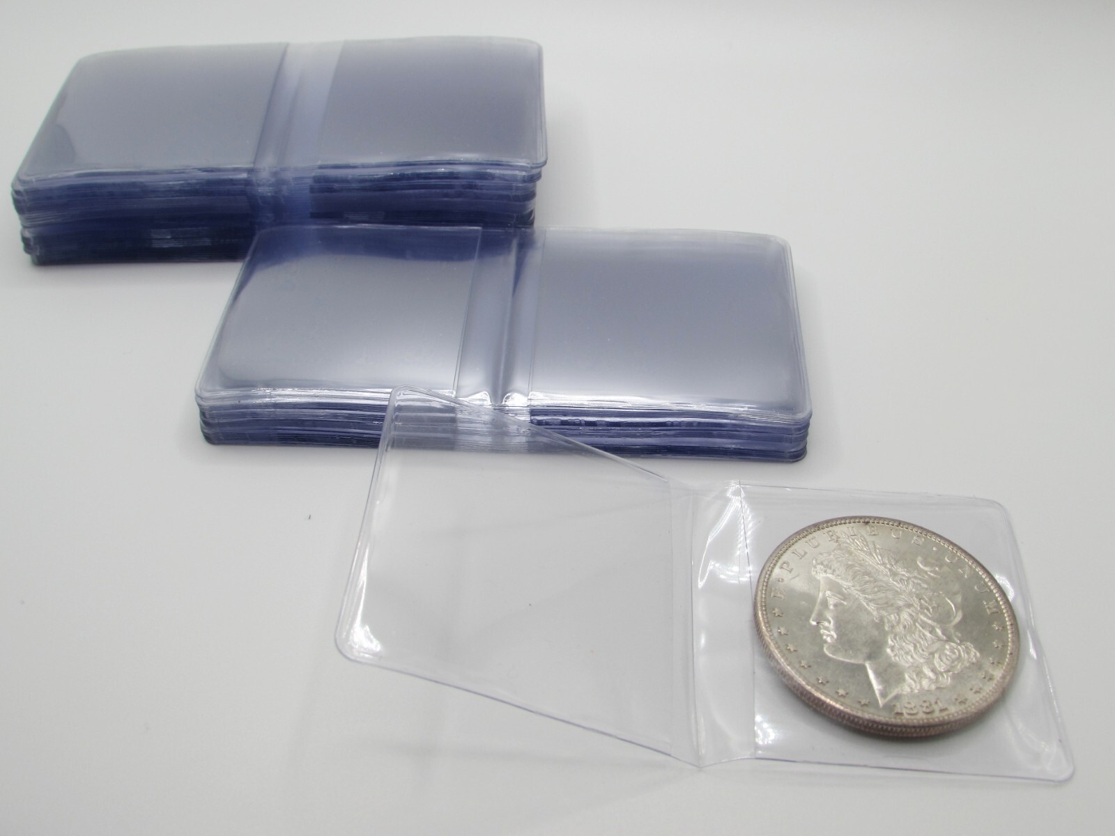 100 Pack 2x2 Coin Flips - PVC-free - Double Pocket Plastic Coin Holders ...