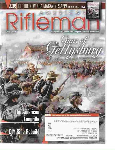 American Rifleman Magazine July 2013 Guns of Gettysburg, American ...
