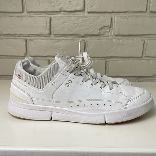 On Cloud The Roger Shoes Men’s 10 White Sneakers Leather Tennis Shoe | eBay