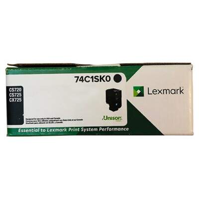 Lexmark 74C1SK0 Black Standard Yield Toner Cartridge (7,000 Yield) | eBay
